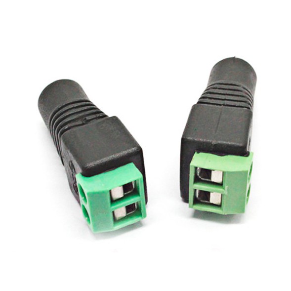 DC Power Female Connector Adapter Plug Solderless 2.1mm Female Terminal ...