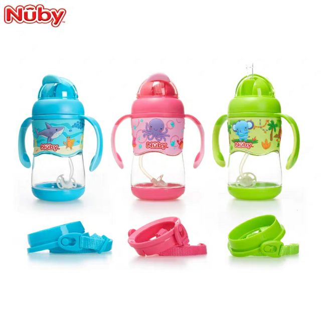NB10457 Nuby Tritan Flip-It With 3D Vinyl Wrap With Weighted Straw - 400ML | Shopee Malaysia