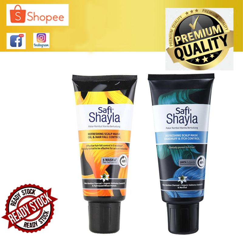 SAFI SHAYLA REFRESHING SCALP MASK 160G - OIL & HAIR FALL CONTROL ...