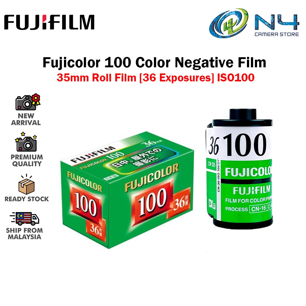 Fujifilm Color 100 36 Film For Color Prints Negative Film Roll (35mm/36 ...