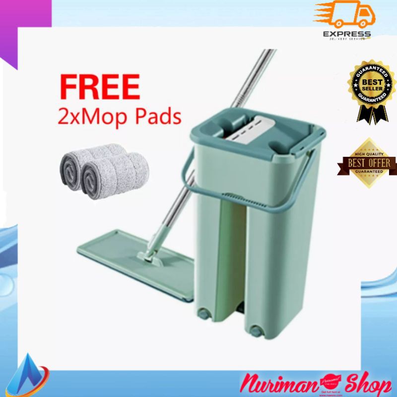 💯Ready Stock🔥2 Dalam 1 Set Mop dan Baldi 2 in 1 Mop and Bucket Set ...