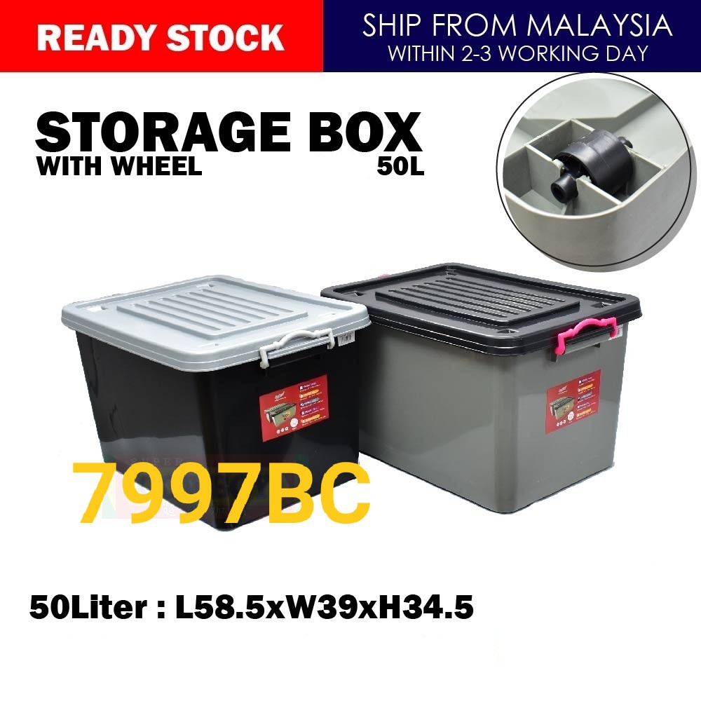 7997 Century Storage Box With Wheel / Bekas Simpanan Dengan Roda 50 ...