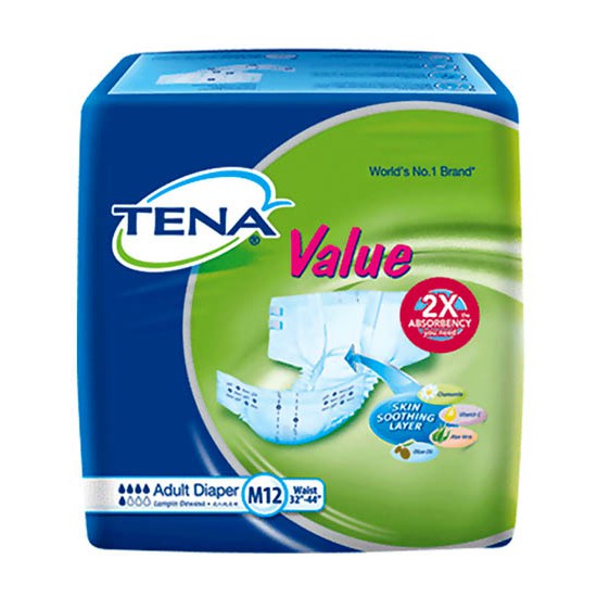 Tena Value Adult Diaper M (12's) | Shopee Malaysia
