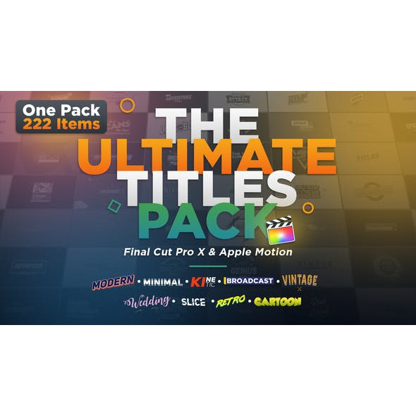 🔥 [VideoHive] The Ultimate Titles Pack – Final Cut Pro X & Apple Motion Graphic Design Template ...