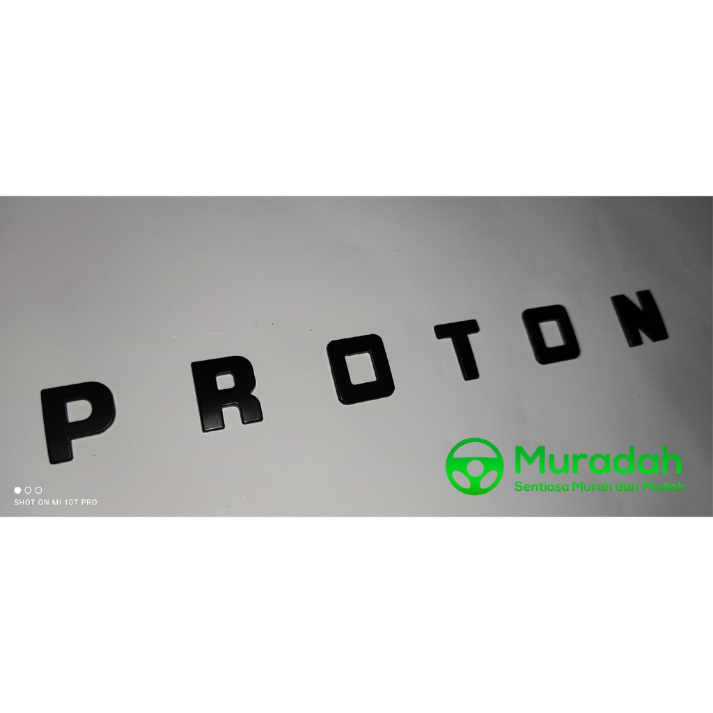 [ReadyStock] Huruf Proton 3D Matte Hitam dan Silver / Proton Emblem 3D ...