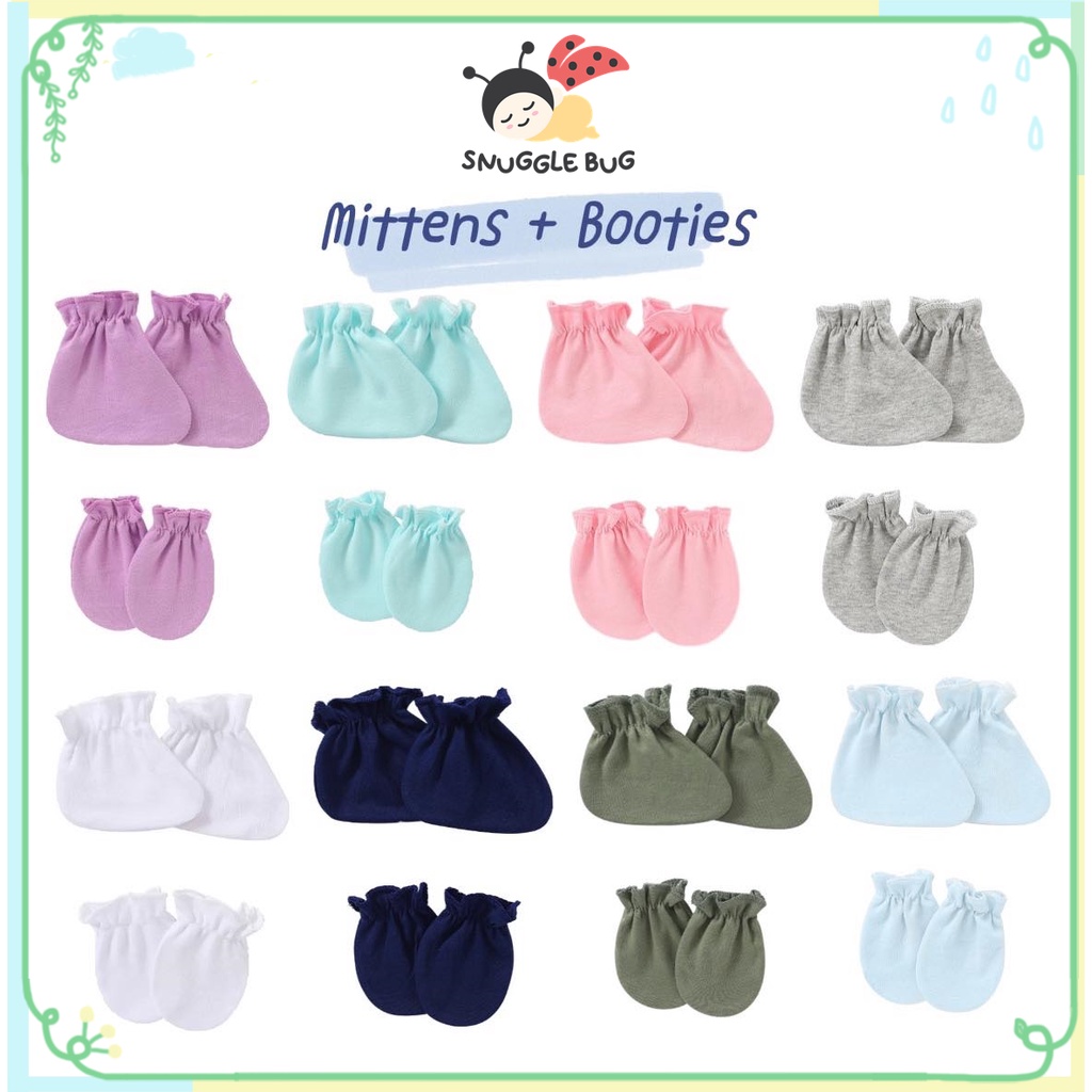 Baby Mittens Booties Set Newborn Mitten Socks Sarung Tangan Kaki Bayi ...