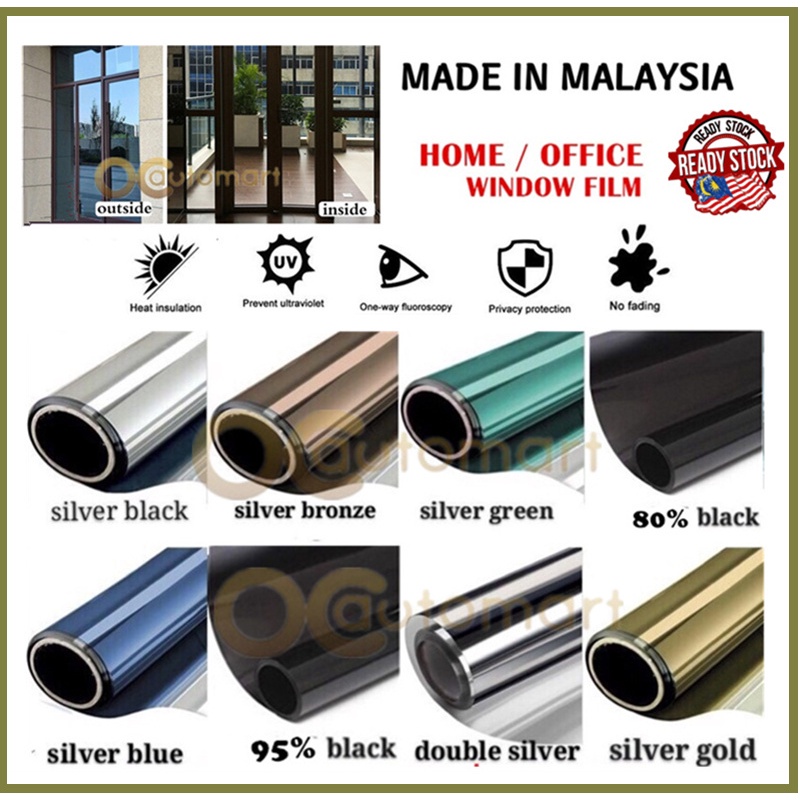 Window Film For Home Office One-Way Mirror Tinted Reflective Privacy ...