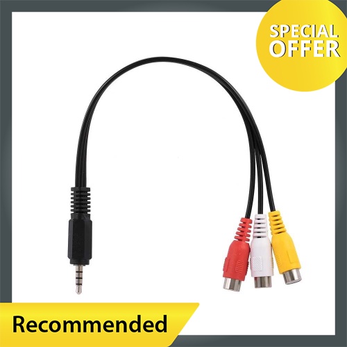 Best Seller 3.5mm Jack to 3 RCA Audio Video Cable Male to 3 RCA Female Plugs High Quality AV ...