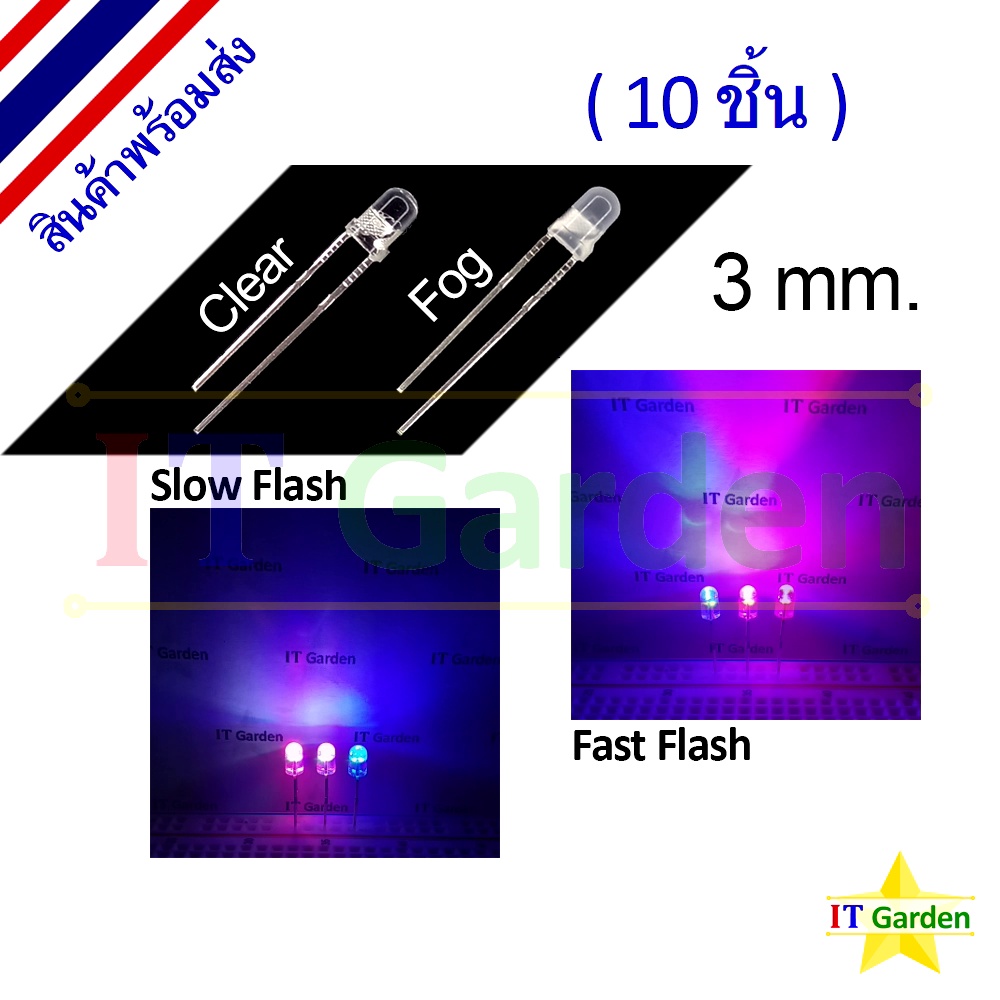 LED 3mm RGB Flash Flashing Self Color Changing (10pcs) | Shopee Malaysia