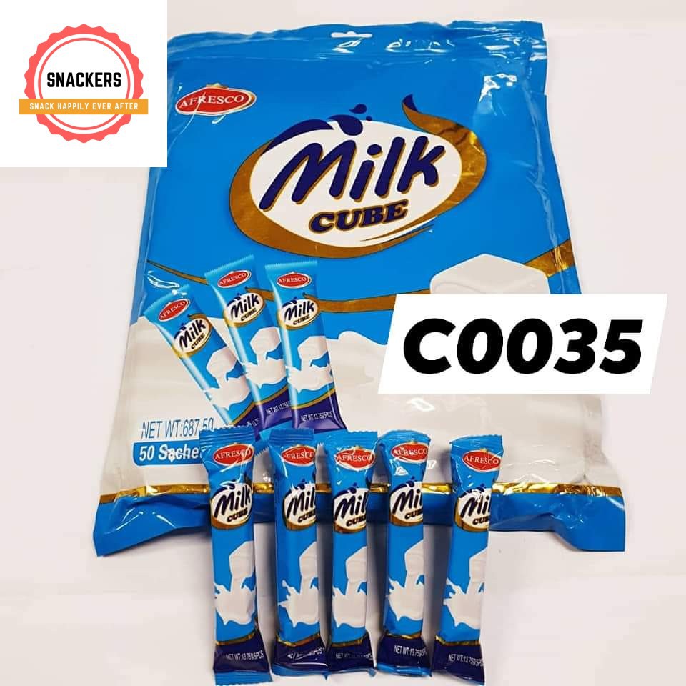 ️Ready Stock ️ AFRESCO Choco / Milk Cube Chocolate Candy - 50 stick x 5 ...