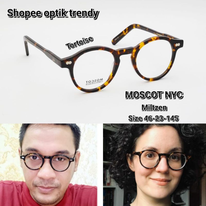 Moscot miltzen men's and women's glasses frames size 46-23-145 super ...