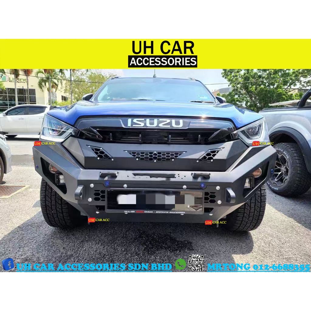 Isuzu dmax d-max 2020 2021 2022 force hm steel front bumper bull bar ...