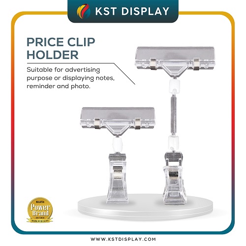 Pop Card Price Holder Transparent Clip Mini Clip Stand Price Tag Clip ...