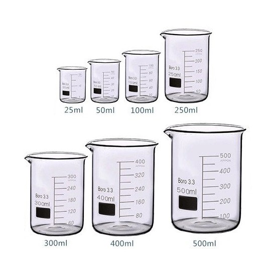 -🔥Ready Stock🔥25ml to 1000ml Low Form High Borosilicate Glass Beaker ...