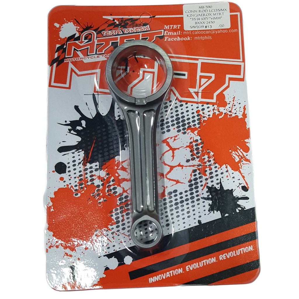 CONNECTING ROD FOR SNIPER150 CNC +1mm with size of 35*14*101 MTRT bRAND ...