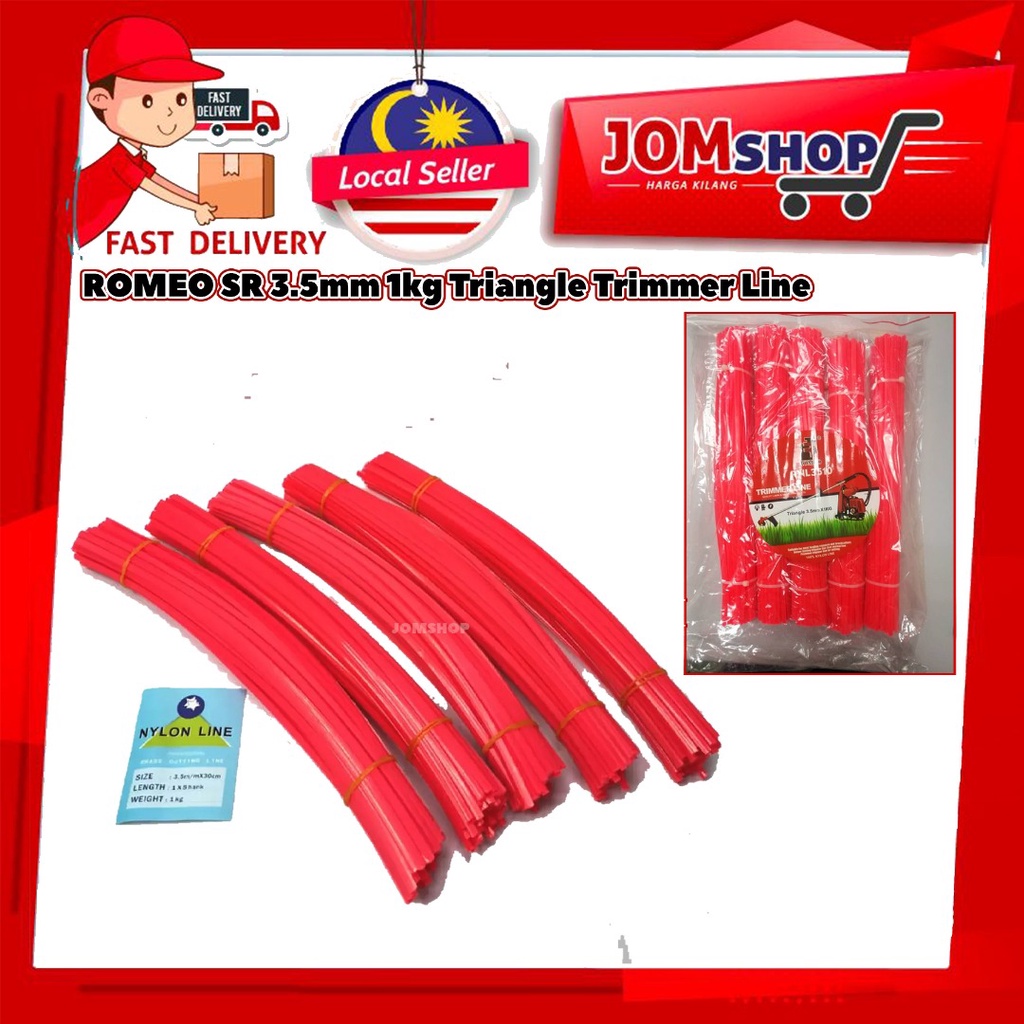 3.5MM x 29CM ROMEO RNL3510 TRIMMER LINE TRIANGLE LINE 200G TALI RUMPUT SR 3.5MM 200g CUT TRIMMER ...