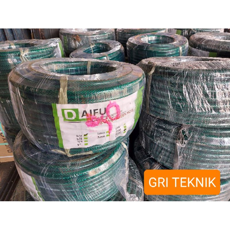 HIJAU Daifu GREEN THREADED SLANG 5/8" X 50 METERS / ANTI MOSS THREAD ...