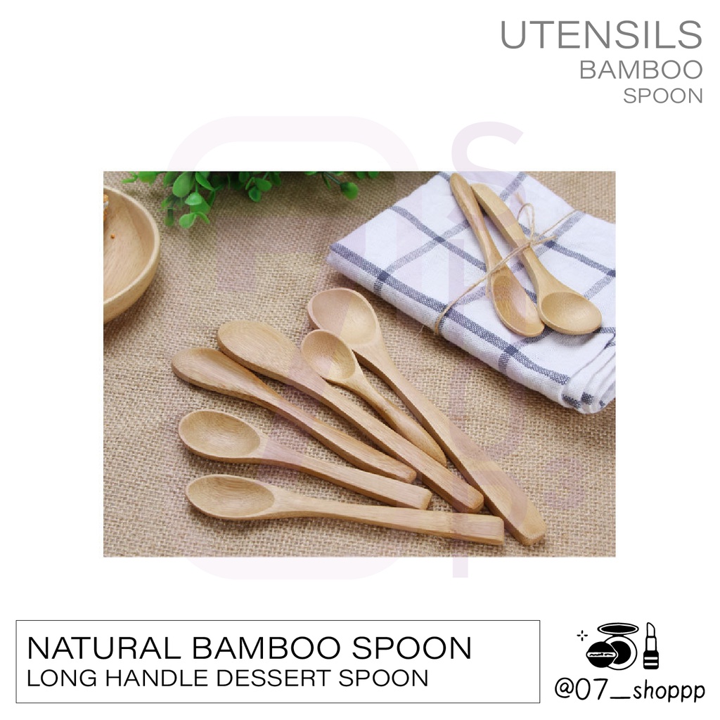 [READY STOCK🥄]（Retail & Wholesale）Natural Bamboo Wooden Spoon Wooden ...