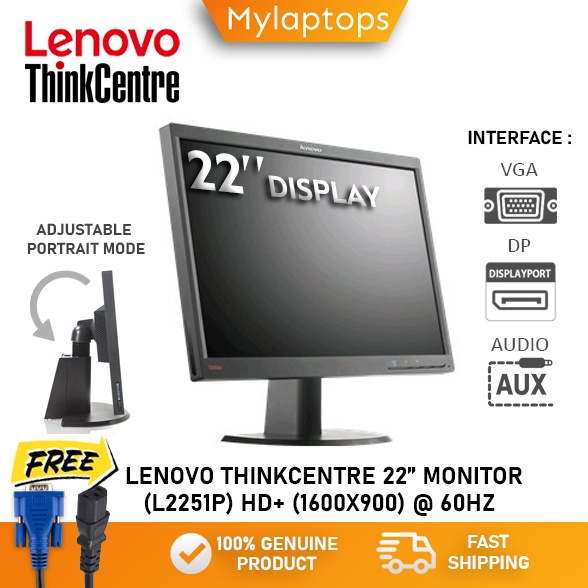 LENOVO THINKCENTRE L2251P / 22 INCH MONITOR / HD+ (1600 x 900 ...