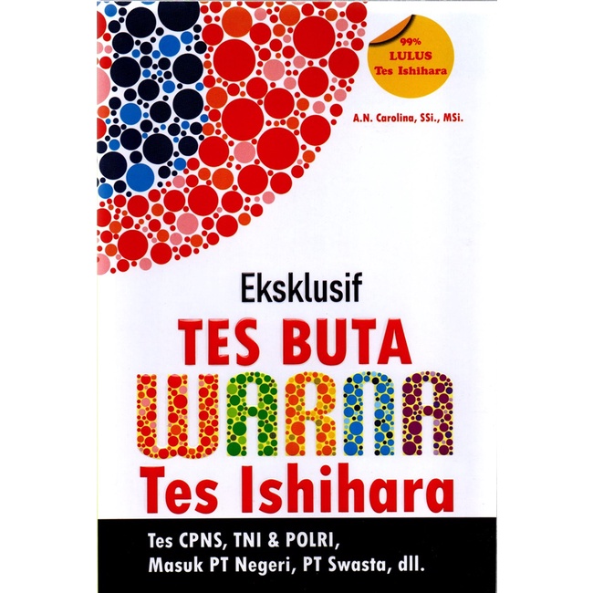 (Front Cover Surabaya) Exclusive Book Blind Test Color Ishihara Test ...