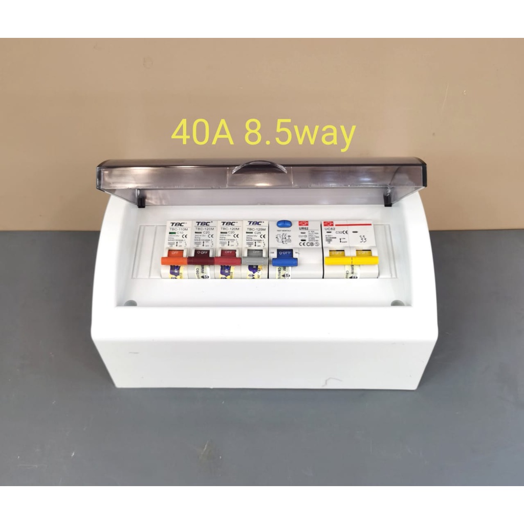 TBC/ UMS Mixed 40A / 63A Full Set DB Box with MCB ELCB Main Switch MCB ...