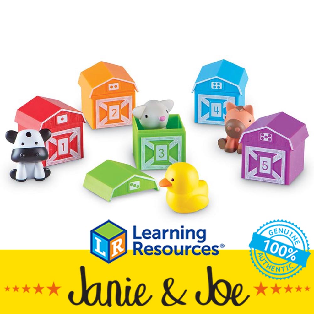 Learning Resources Peekaboo Learning Farm- Age 18+ Months, Counting, Matching, Sorting, Colours ...