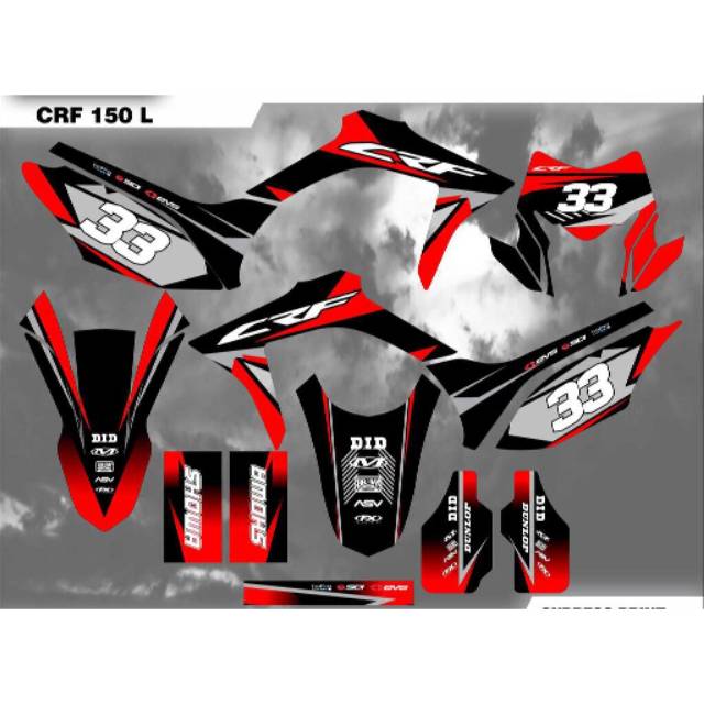 Decal sticker for CRF 150 L CRF150L motorbike stickers, Full custom ...