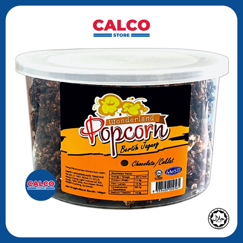 [CALCO] Wonderland Popcorn Bertih Jagung Chocolate Coklat (160g ...