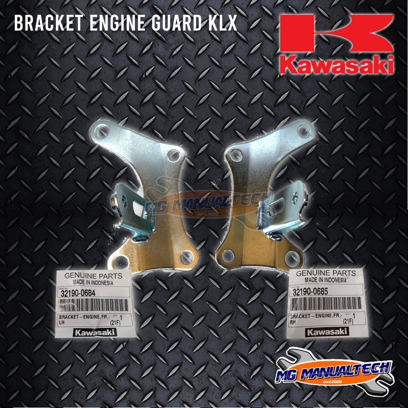 Original klx 150 engine guard mounting bracket, right and left | Shopee ...