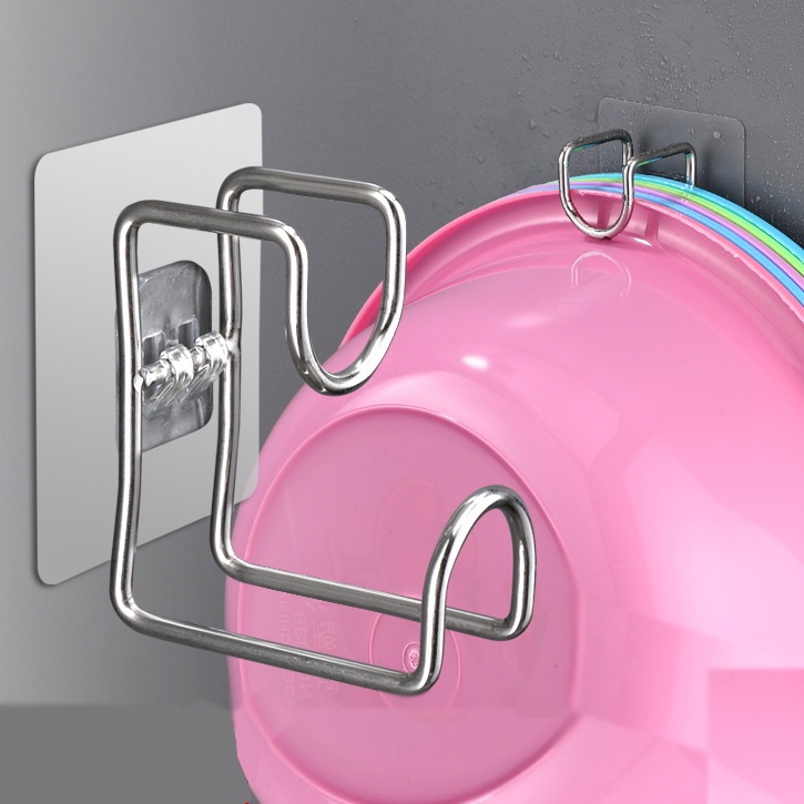 Stainless Steel Wash Basin Holder Waterproof Wall Hook/ Self Adhesive ...