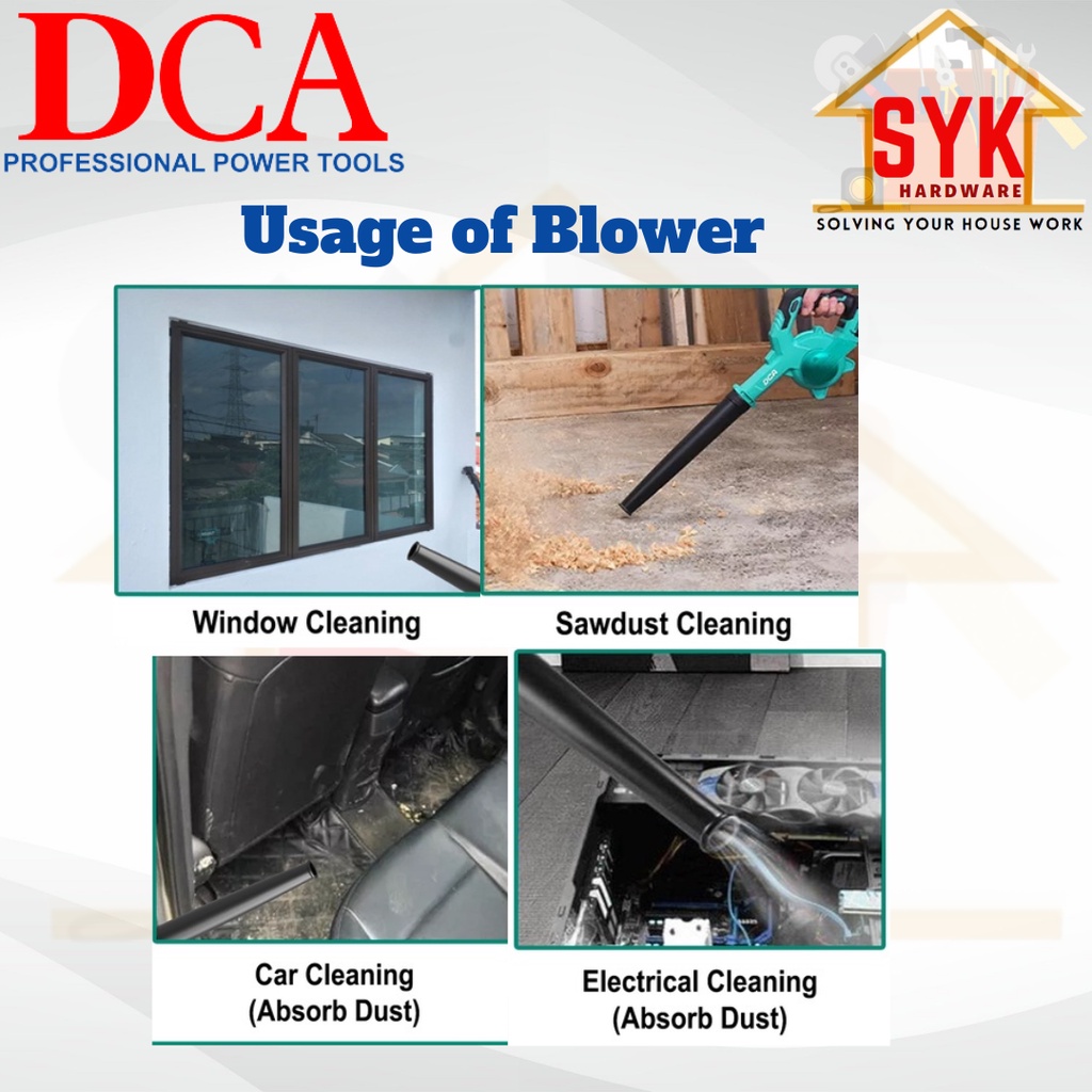 SYK DCA ADQF32 Cordless Brushless Blower Vacuum Cleaner Battery Leaf ...