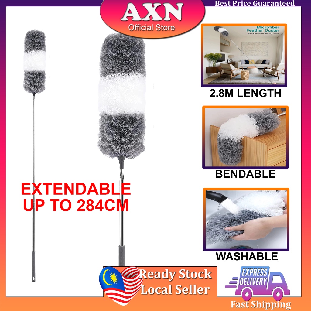 AXN 2.8m Microfibre Duster Brush Extendable Washable Brush Air ...