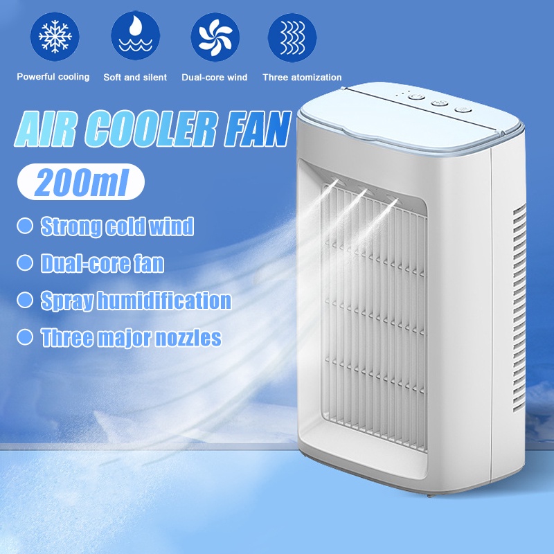 Household Spray Air Cooler Mini Spray Cooling Fan Desktop Small Air ...