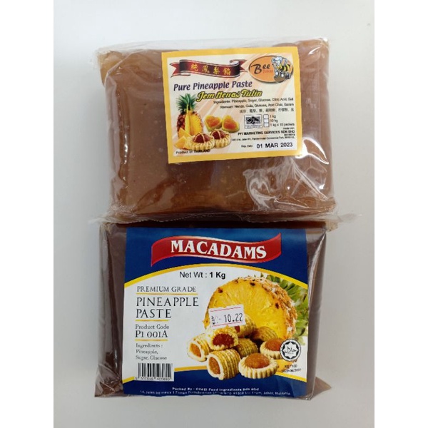 Grade AAA Pineapple paste 1kg Jem Nanas Jam Nanas Macadam Bee Baker You ...