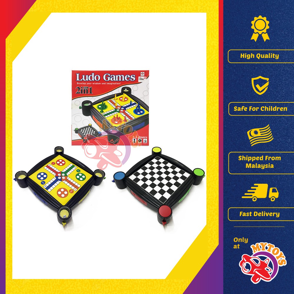 LUDO and Chess Set Board 34cm 2 in 1 Game MYTOYS | Shopee Malaysia