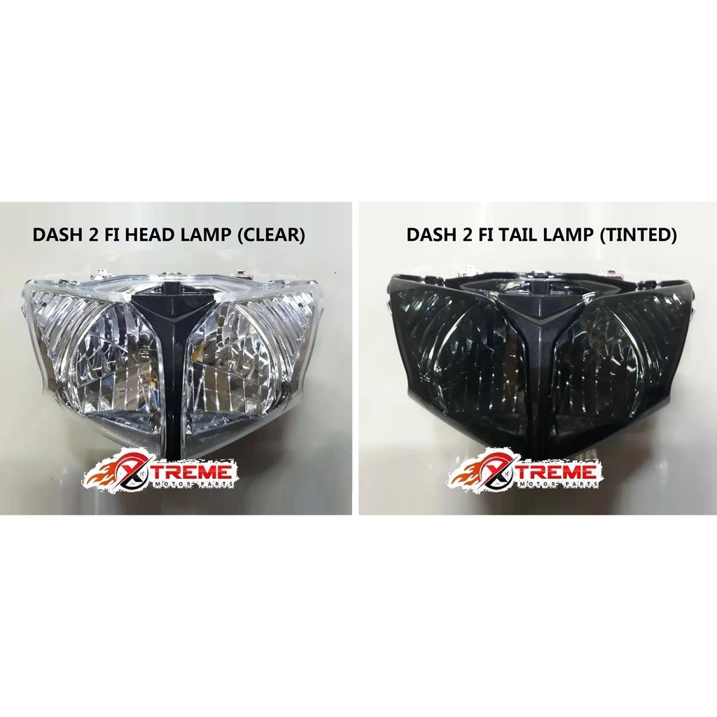 HONDA DASH110 V2 NEW DASH 2 FI FUEL INJECTION HEAD LAMP LIGHT ASSY SET CLEAR / TINTED | Shopee ...
