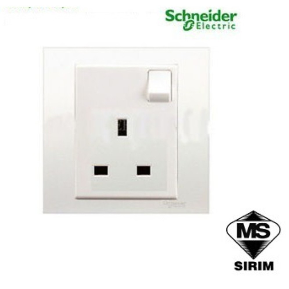 Schneider Vivace 13A Switch Socket(WHITE) | Shopee Malaysia