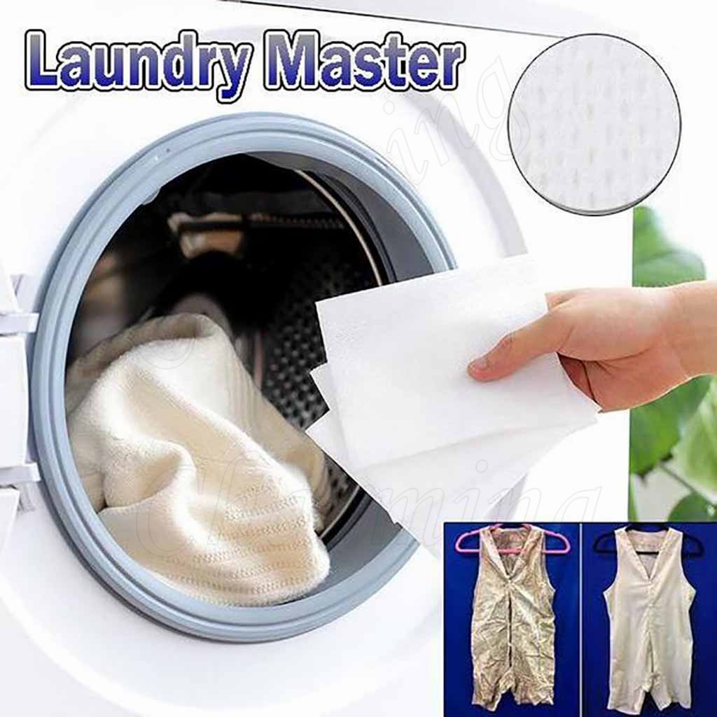 50pc Anti Dyed Washing Machine Clothing Laundry Paper/Proof Color ...