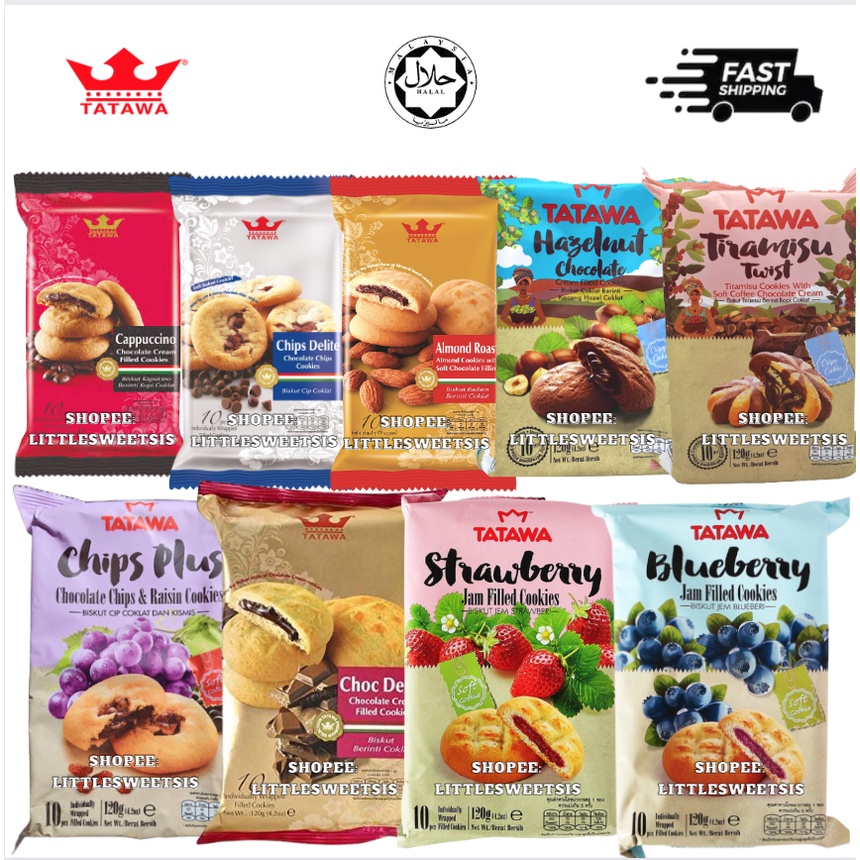 TATAWA COOKIES (HAZELNUT/ CAPPUCCINO/ CHIPS PLUS/ CHOCOLATE & RAISIN ...