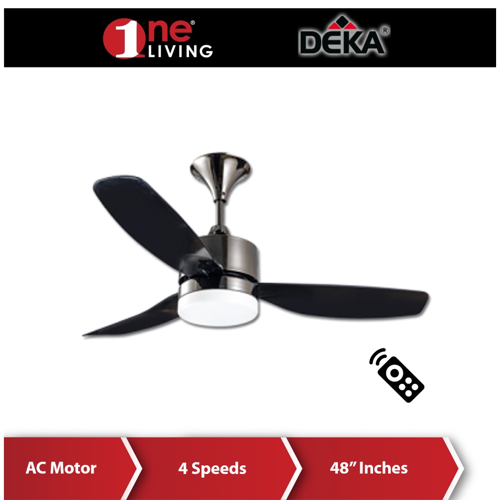 Deka Ceiling Fan I3L / I3 Baby LED (Black/Oak) | Shopee Malaysia