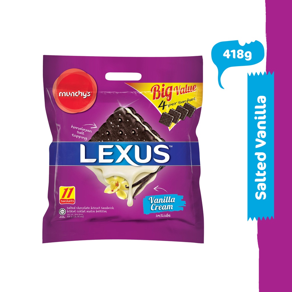 Munchy's LEXUS Salted Vanilla Sandwich Biscuit (418g) | Shopee Malaysia