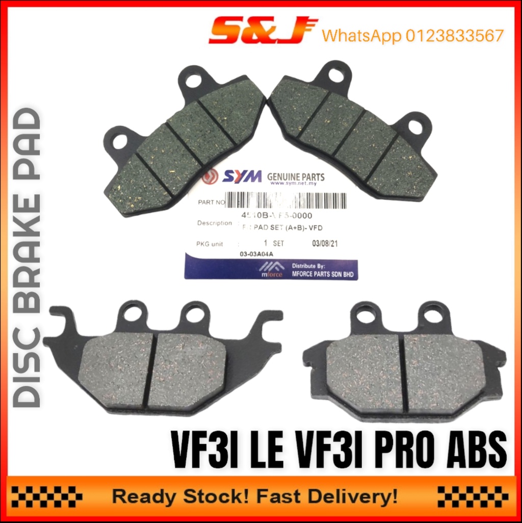 SYM VF3I 185 LE VF3I PRO VF3 ABS DISC BRAKE PAD DISC PAD SYM | Shopee ...