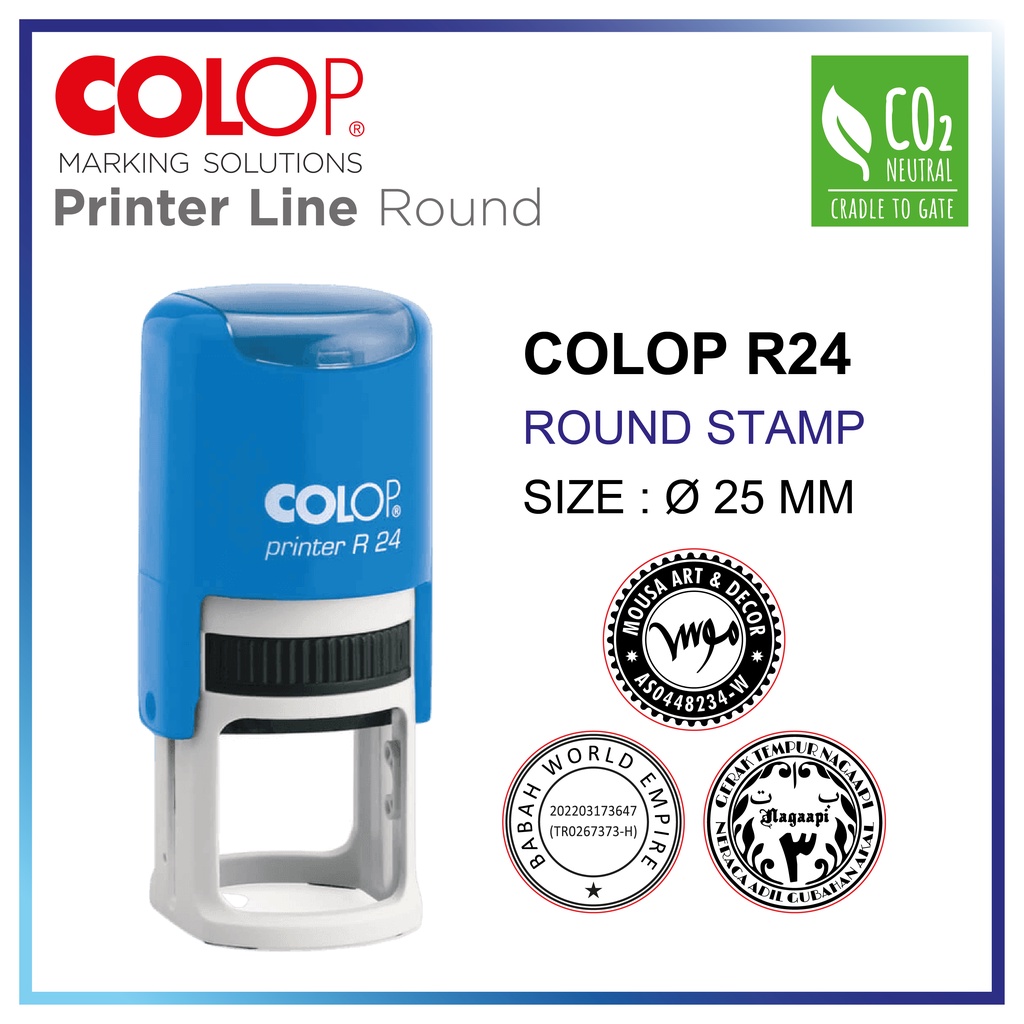 COLOP ROUND SELF-INKING STAMP | ROUND CHOP | COP BULAT | ROUND RUBBER STAMP CUSTOMIZE | SUITBALE ...