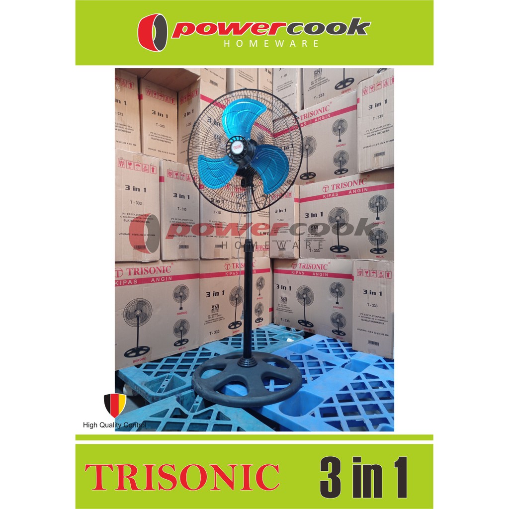 Trisonic 3 In 1 Multipurpose Fan Can Sit Can Stand Can Be Quiet Wall ...