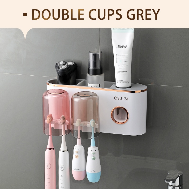 Ecoco Toothbrush Holder Automatic Toothpaste Squeezer Dispenser Wall ... Ecoco Toothbrush Holder Automatic Toothpaste Squeezer Dispenser Wall ...