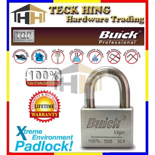 BUICK 100% S304 Stainless Steel Padlock 50mm for for Swiftlet House ...