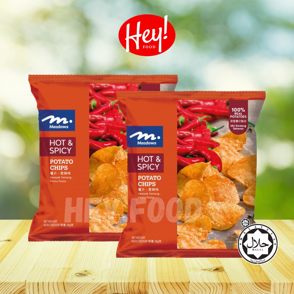 MEADOWS Potato Chips (60g) Truffle/ Seaweed/ Cheese/ TomYum/ Original ...