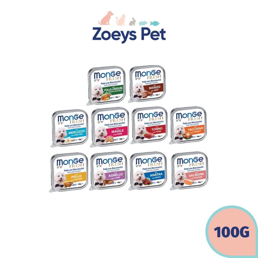 Monge Fresh 100g Pate Chunkies Wet Dog Food (10 Flavours) | Shopee Malaysia