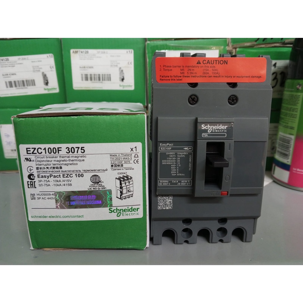 Mccb Schneider EZC100F 3x75A EZC100F3075 EZC 100 F 3P 75A EasyPact | Shopee Malaysia