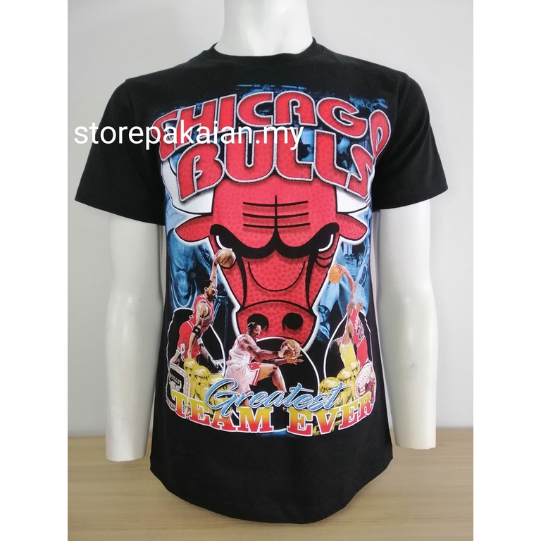 ( READY STOCK ) CHICAGO BULLS 100% Cotton Rock Band T-Shirt,Baju Band ...